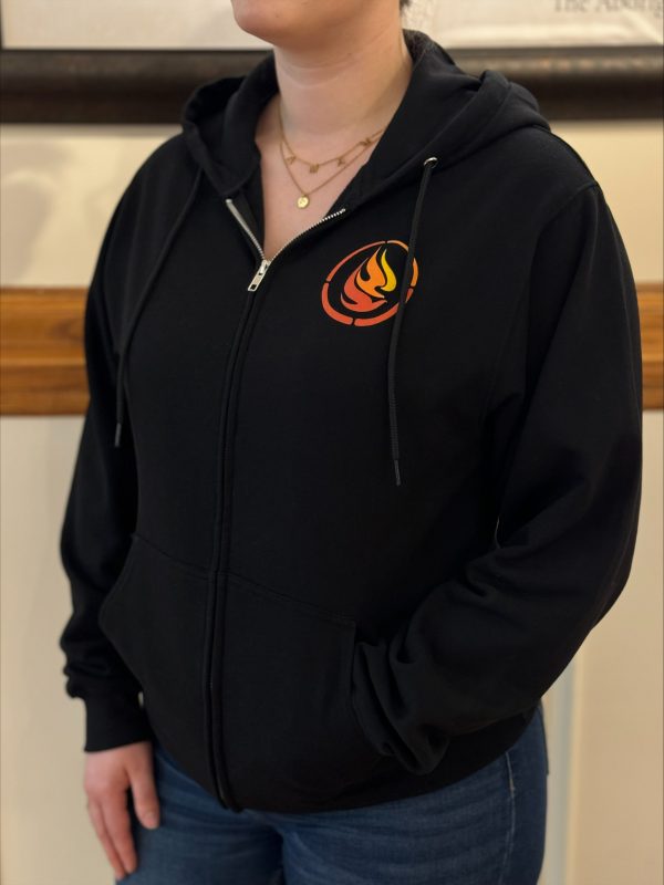 Unisex Black Hooded Full Zip Sweatshirt - NCTR